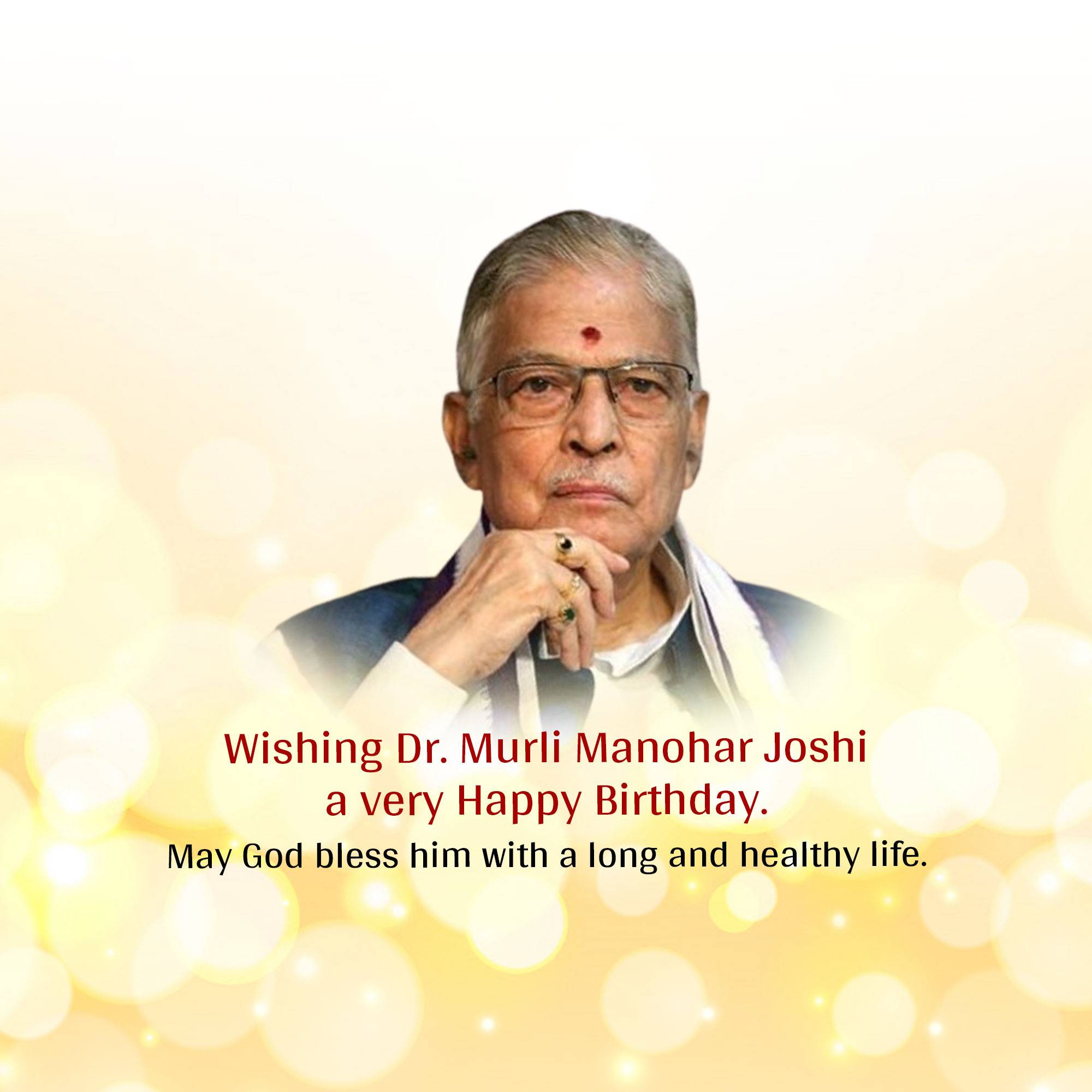 Murli Manohar Joshi Birthday Wishes Images And Poster Download